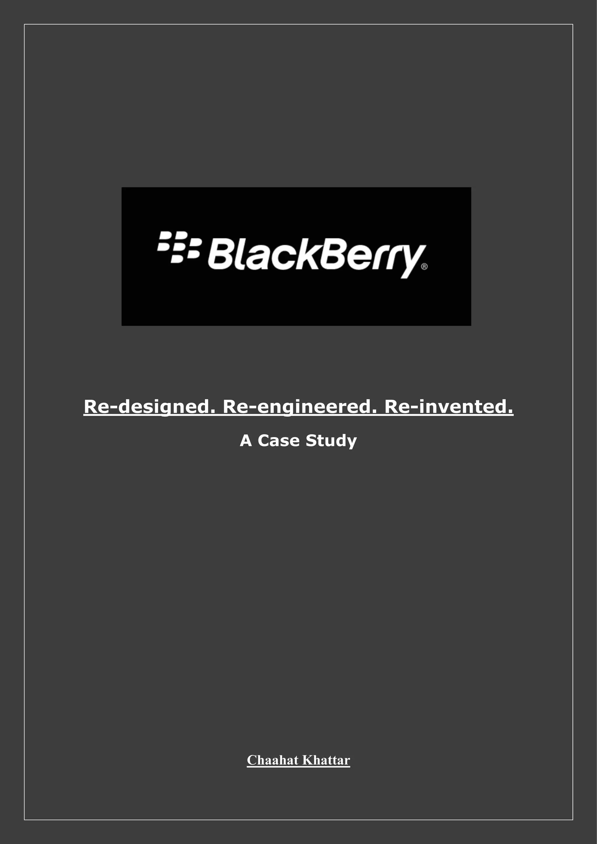BlackBerry - Case Study | PDF
