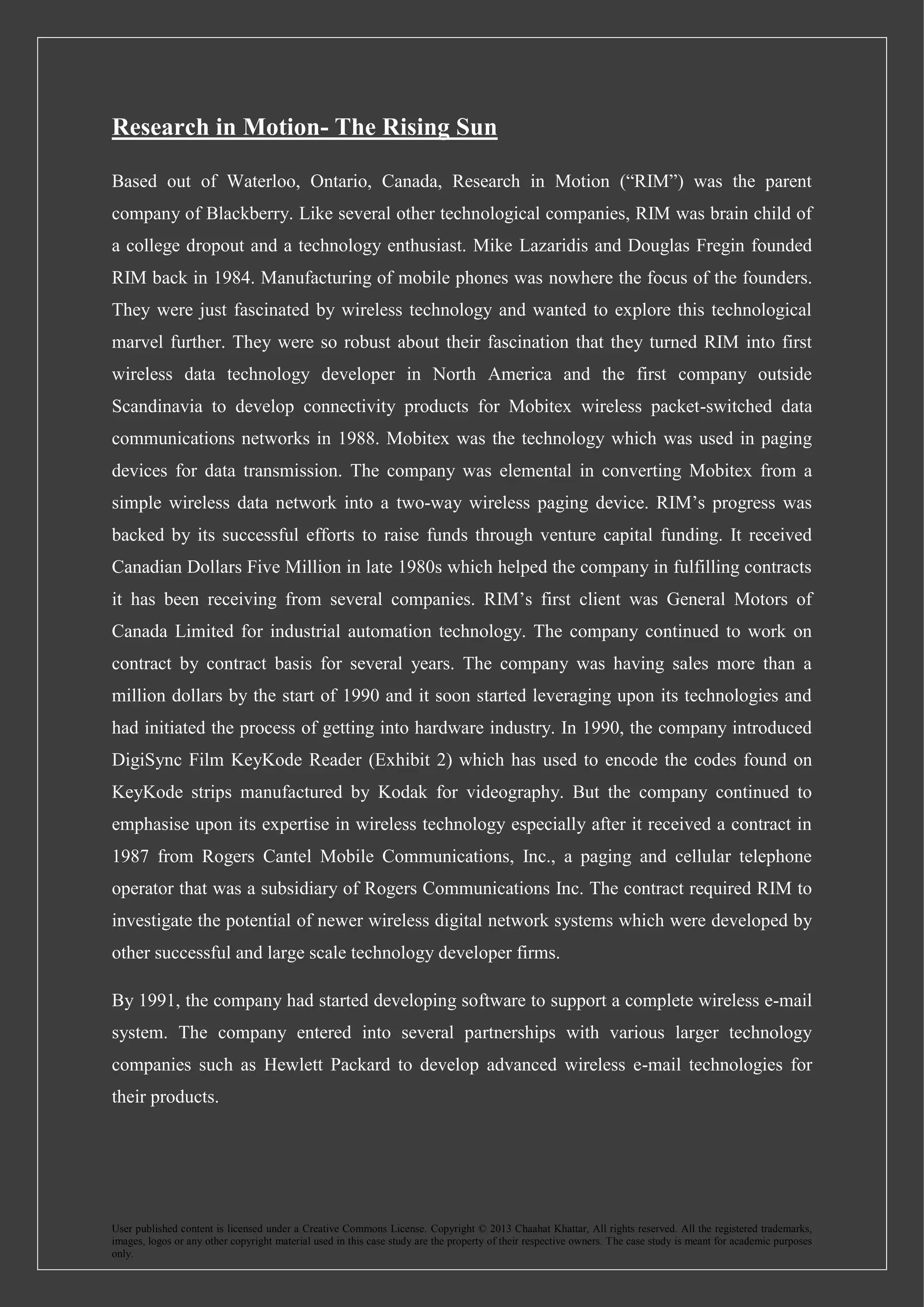 BlackBerry - Case Study | PDF