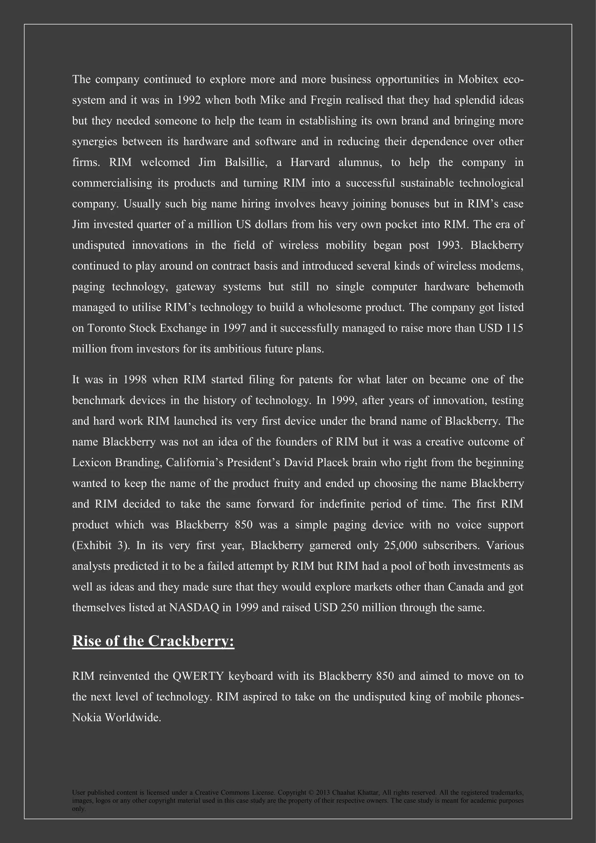 BlackBerry - Case Study | PDF