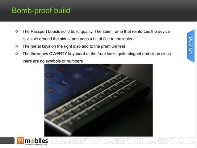 BlackBerry Passport review | PPTX | Smartphones | Consumer Electronics