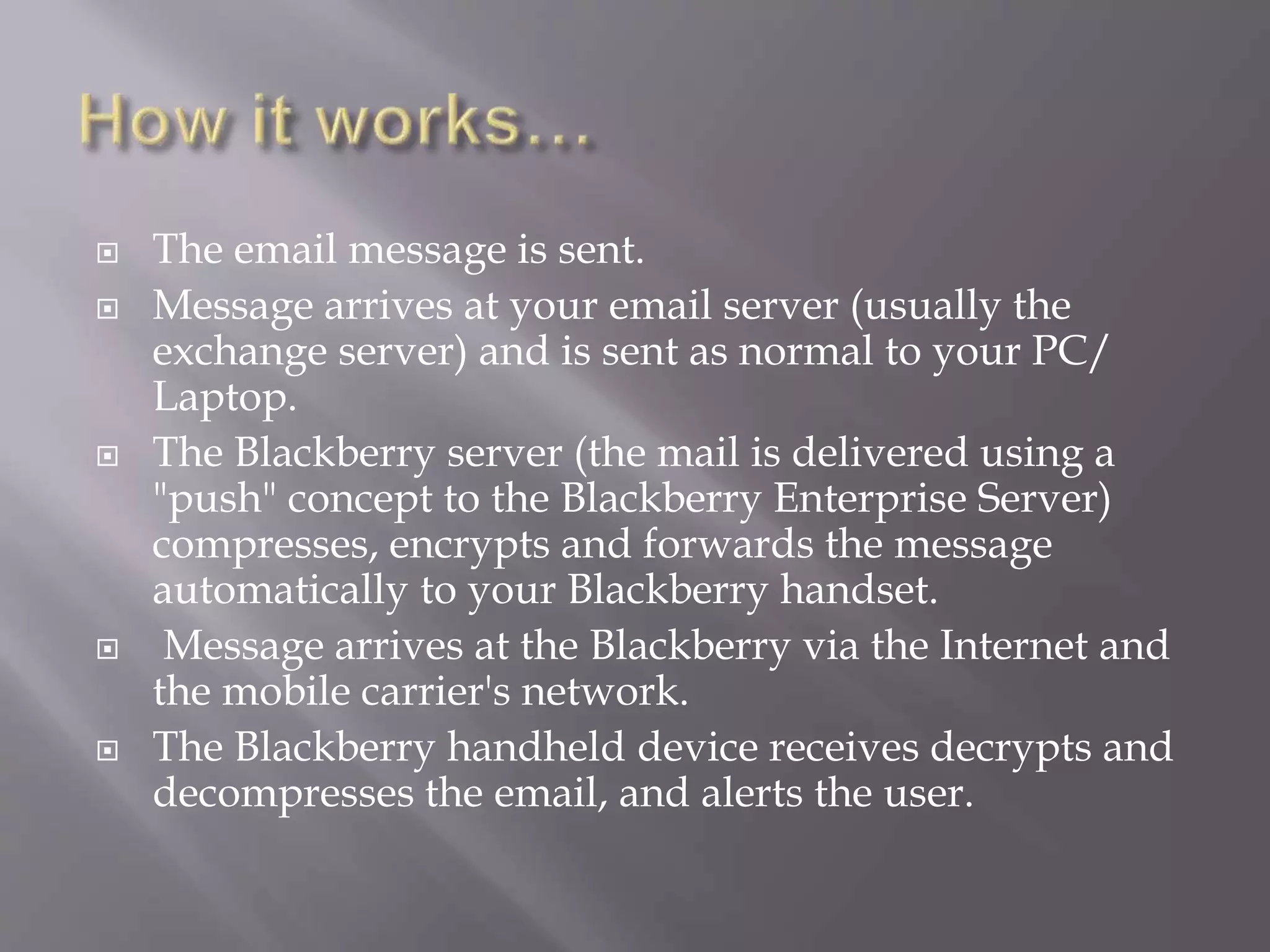 Blackberry Technology ppt | PPTX | Smartphones | Consumer Electronics