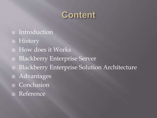 Blackberry Technology ppt | PPTX