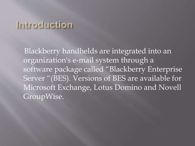 Blackberry Technology ppt | PPTX | Smartphones | Consumer Electronics