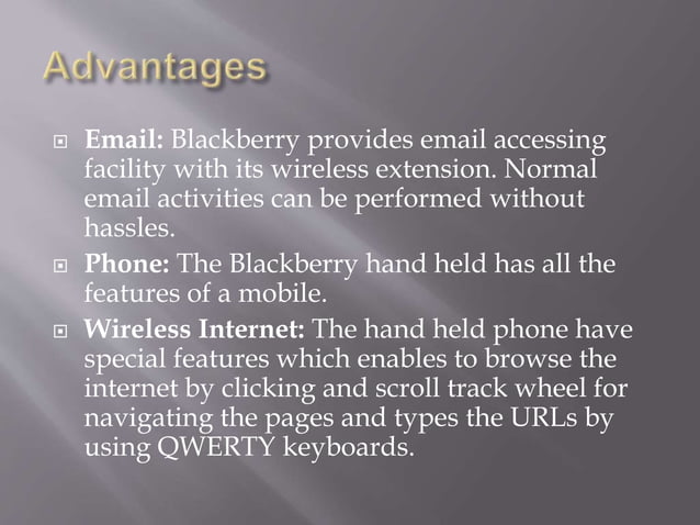 Blackberry Technology ppt | PPTX | Smartphones | Consumer Electronics
