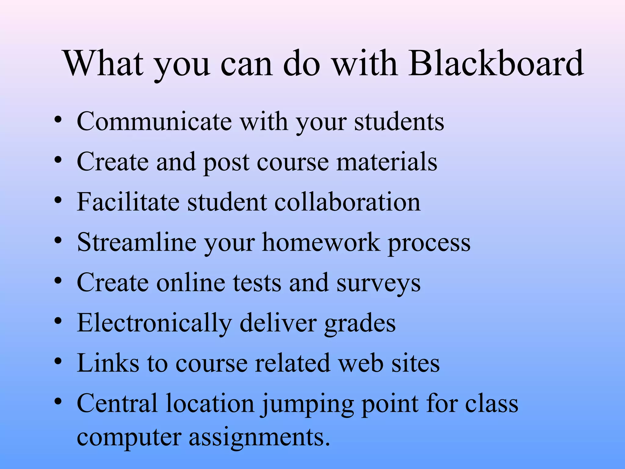 Blackboard | PPT