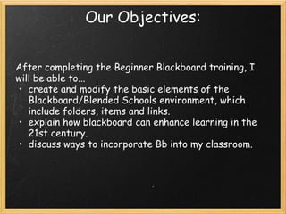 Blackboard basics 1 | PPT