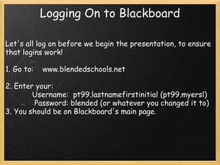 Blackboard basics 1 | PPT