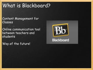 Blackboard basics 1 | PPT
