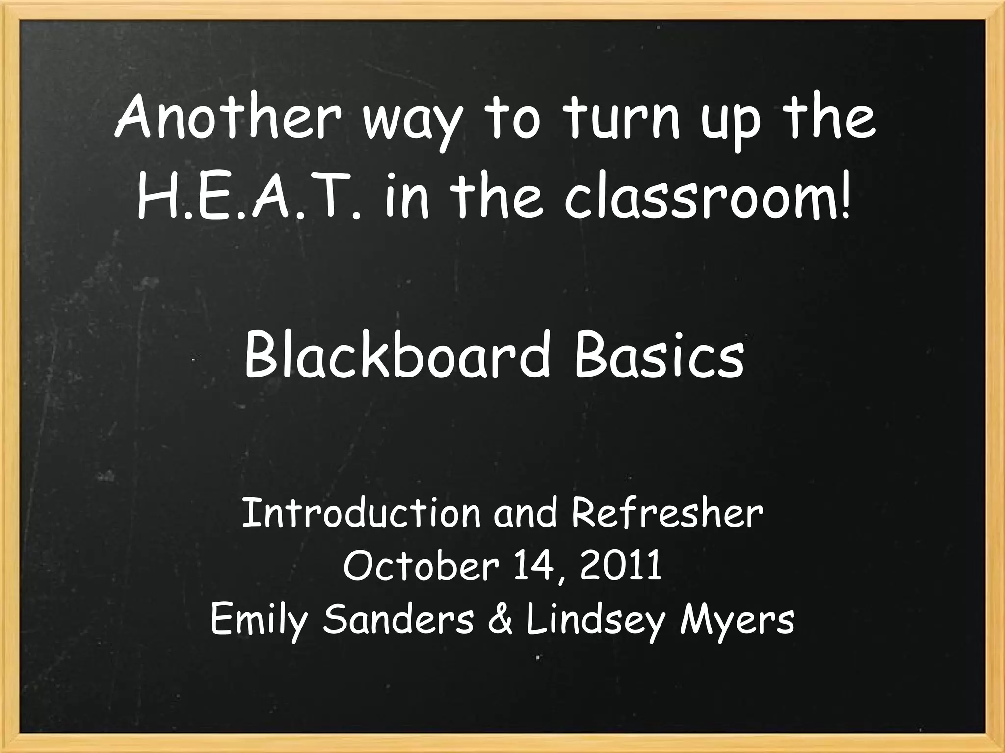 Blackboard Basics | PPT | Education