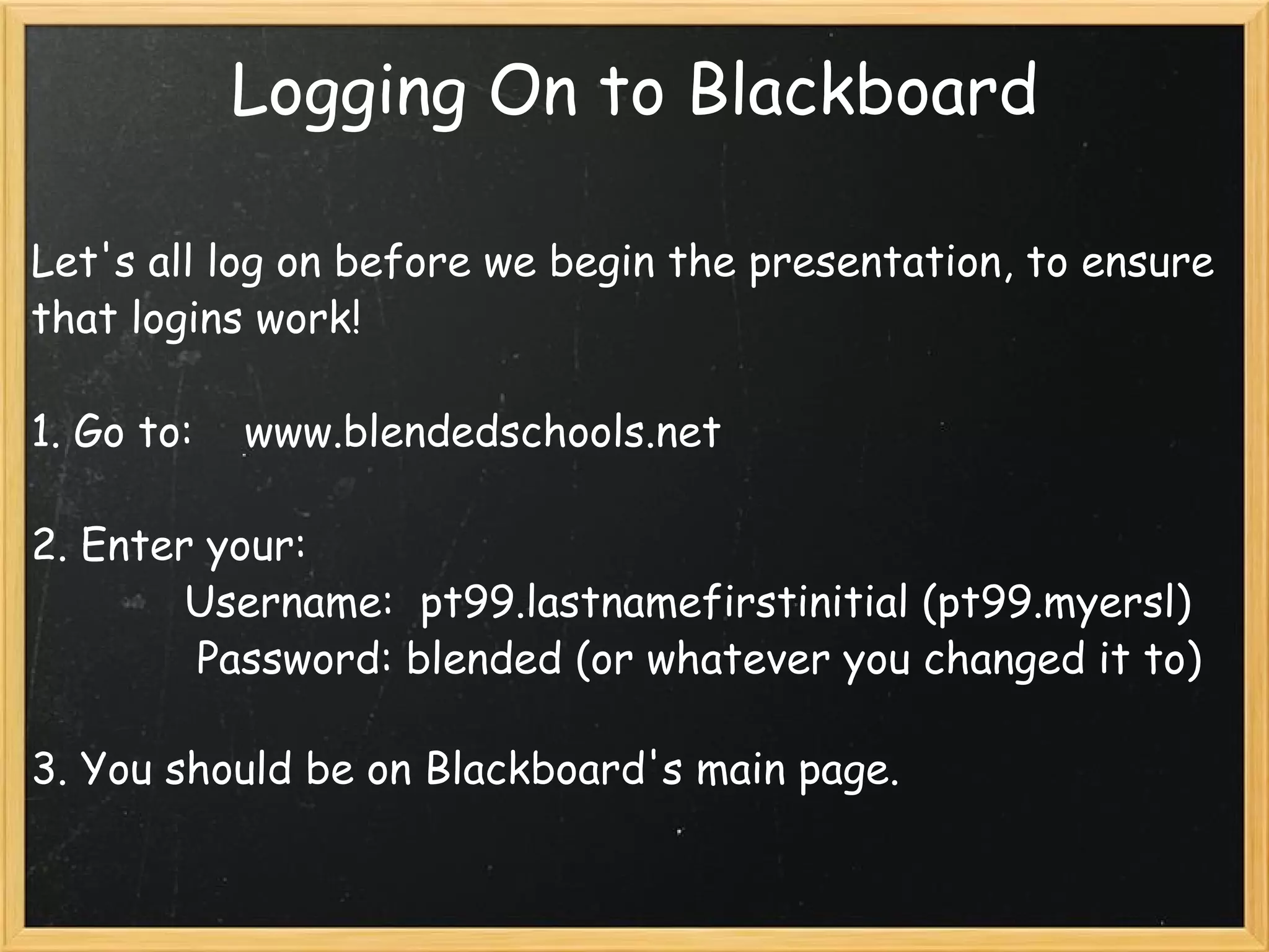 Blackboard Basics | PPT