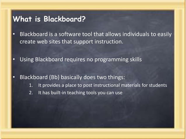 Blackboard basics | PPT