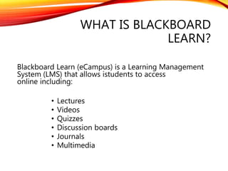 Blackboard basics mod 1(1)(1) | PPT