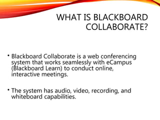 Blackboard basics mod 1(1)(1) | PPT