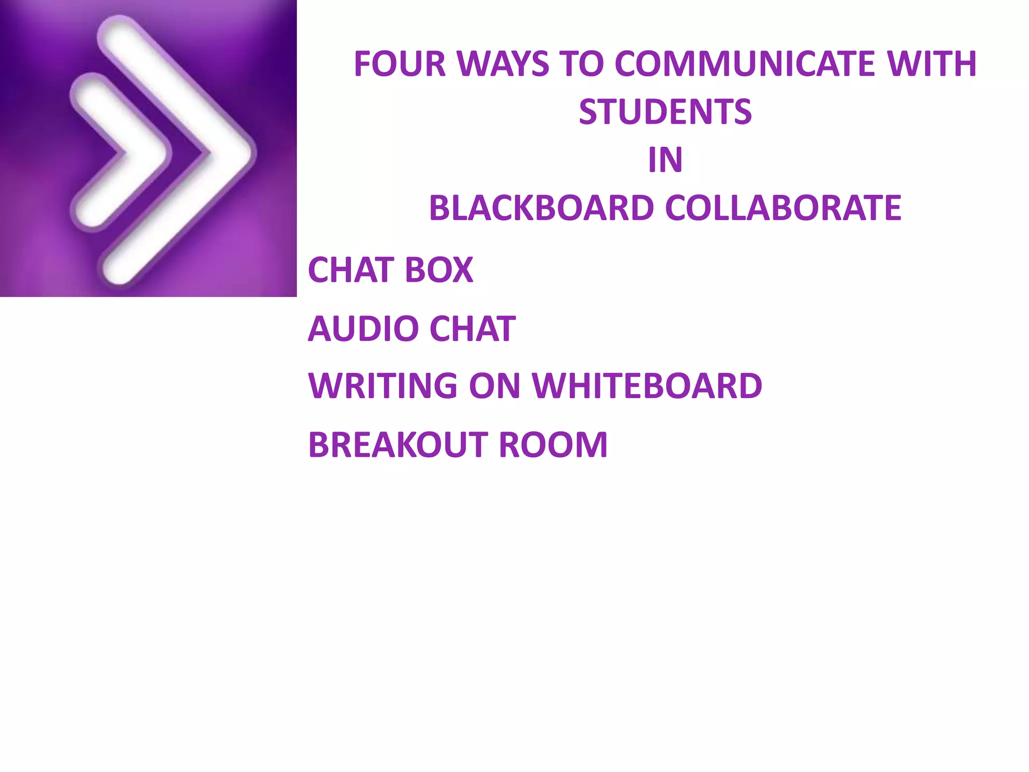 Blackboard collaborate tools | PPTX