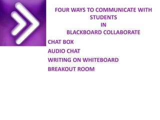 Blackboard collaborate tools | PPTX