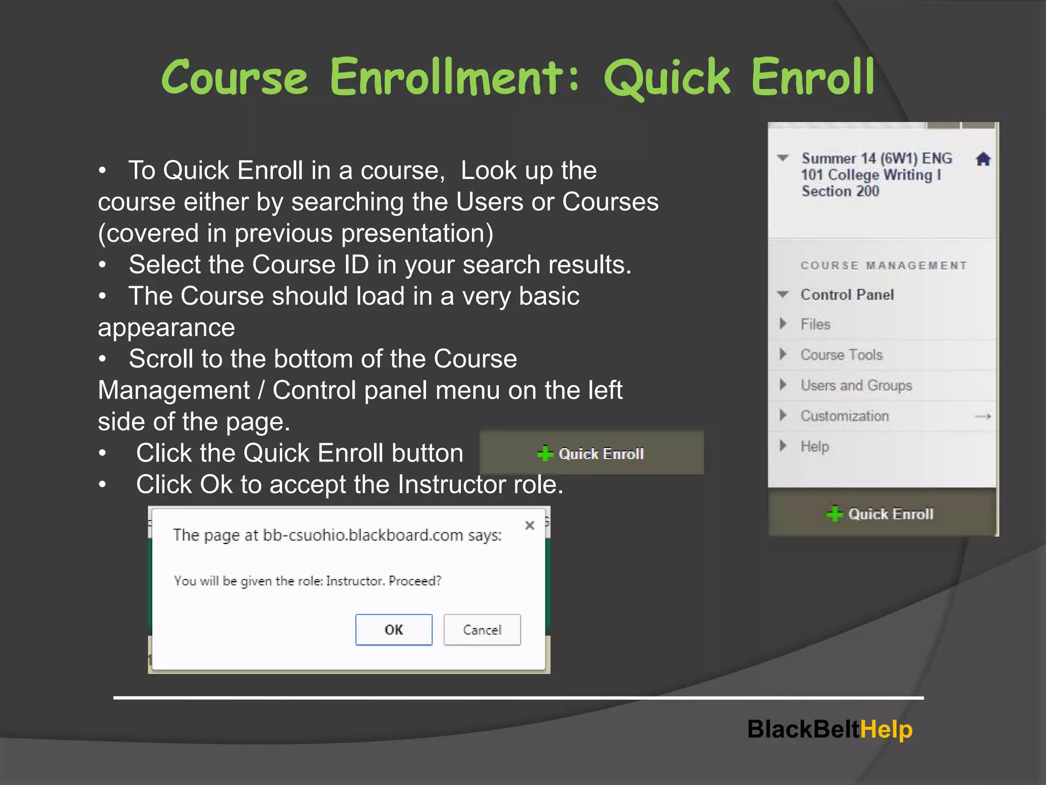 Blackboard Course Access | PPT