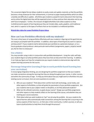 Blackboard ePortfolios | PDF