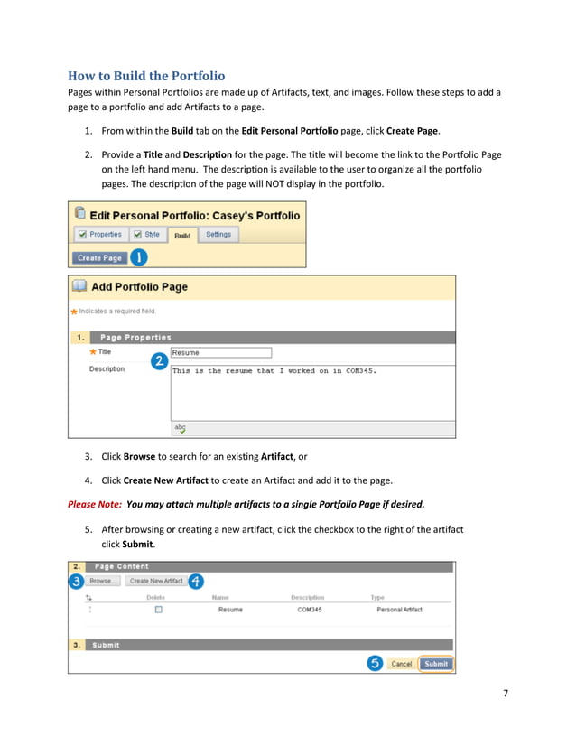 Blackboard ePortfolios | PDF