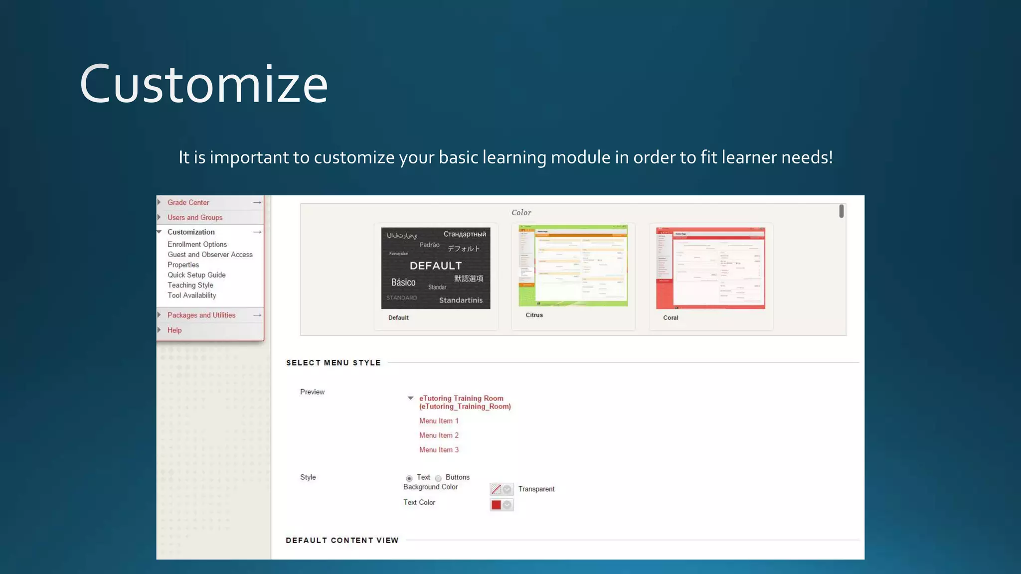 Blackboard eTutor Curricular Module: Preview via PowerPoint | PPT ...
