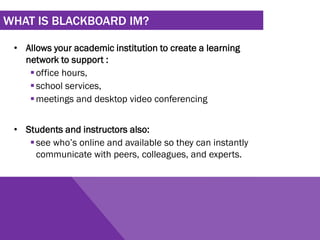 Blackboard IM | PPT