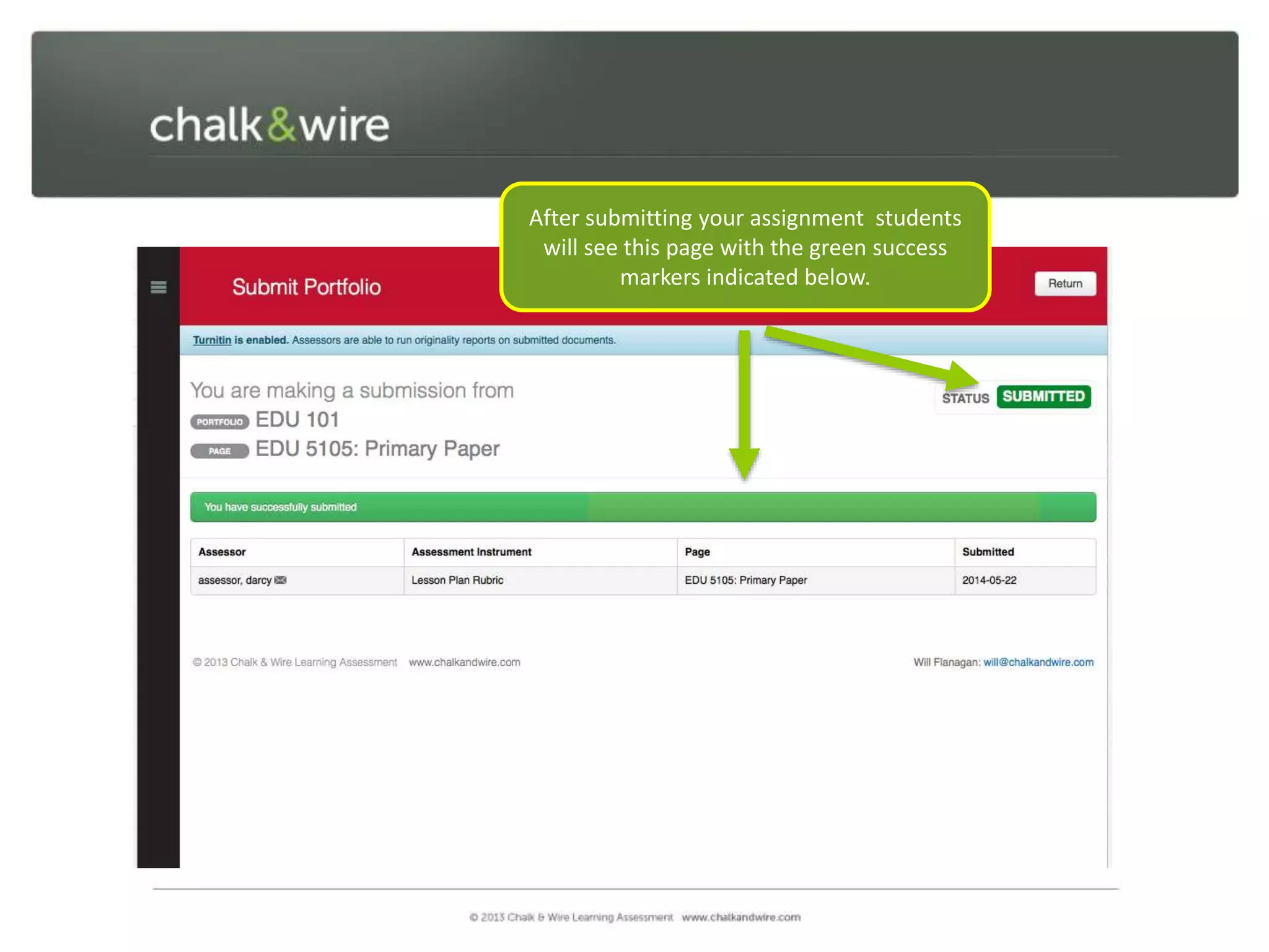How to Submit an Assignment on Chalk&Wire | PPT