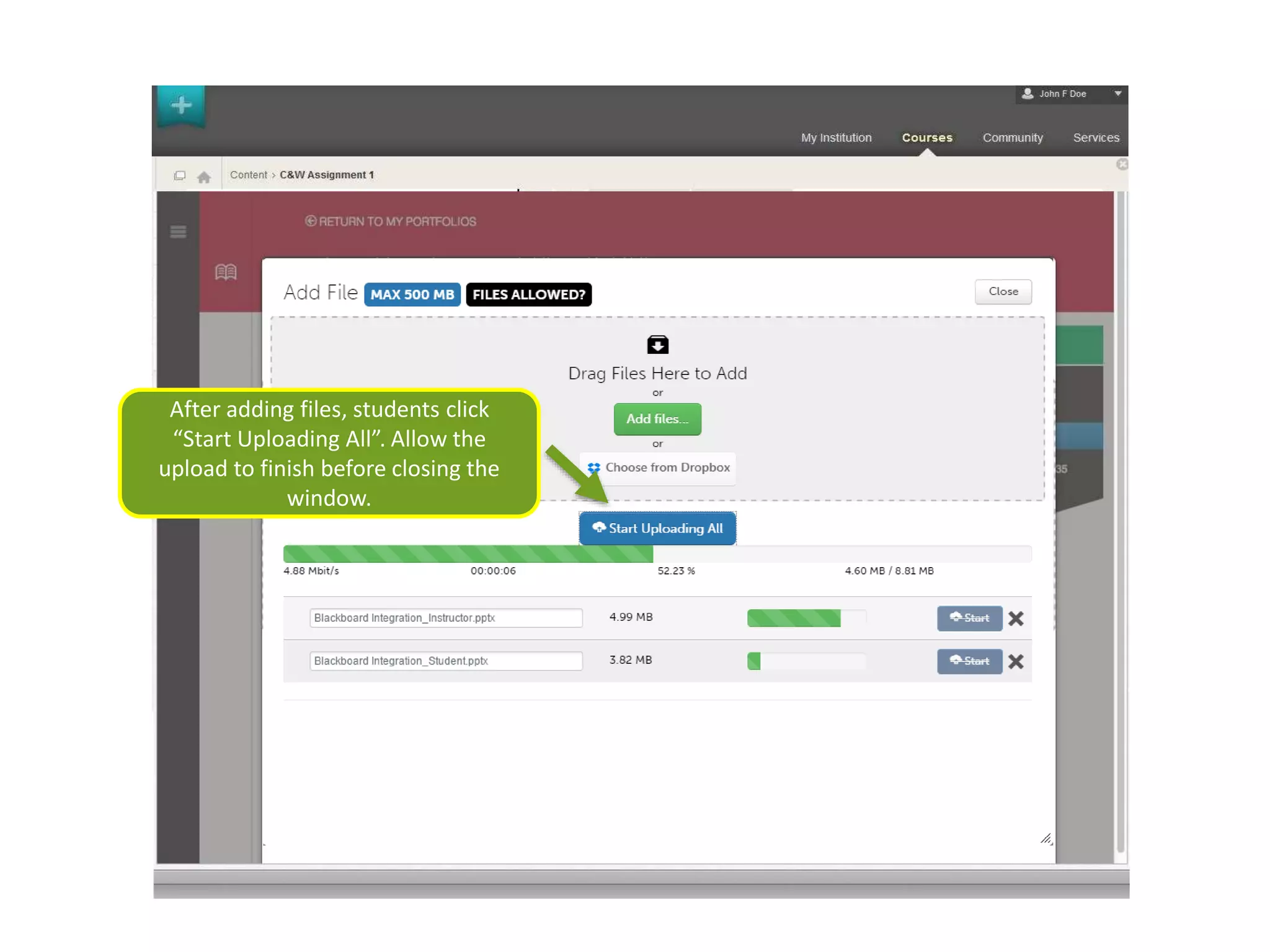 How to Submit an Assignment on Chalk&Wire | PPT