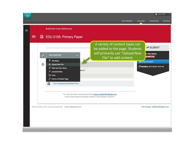 How to Submit an Assignment on Chalk&Wire | PPT