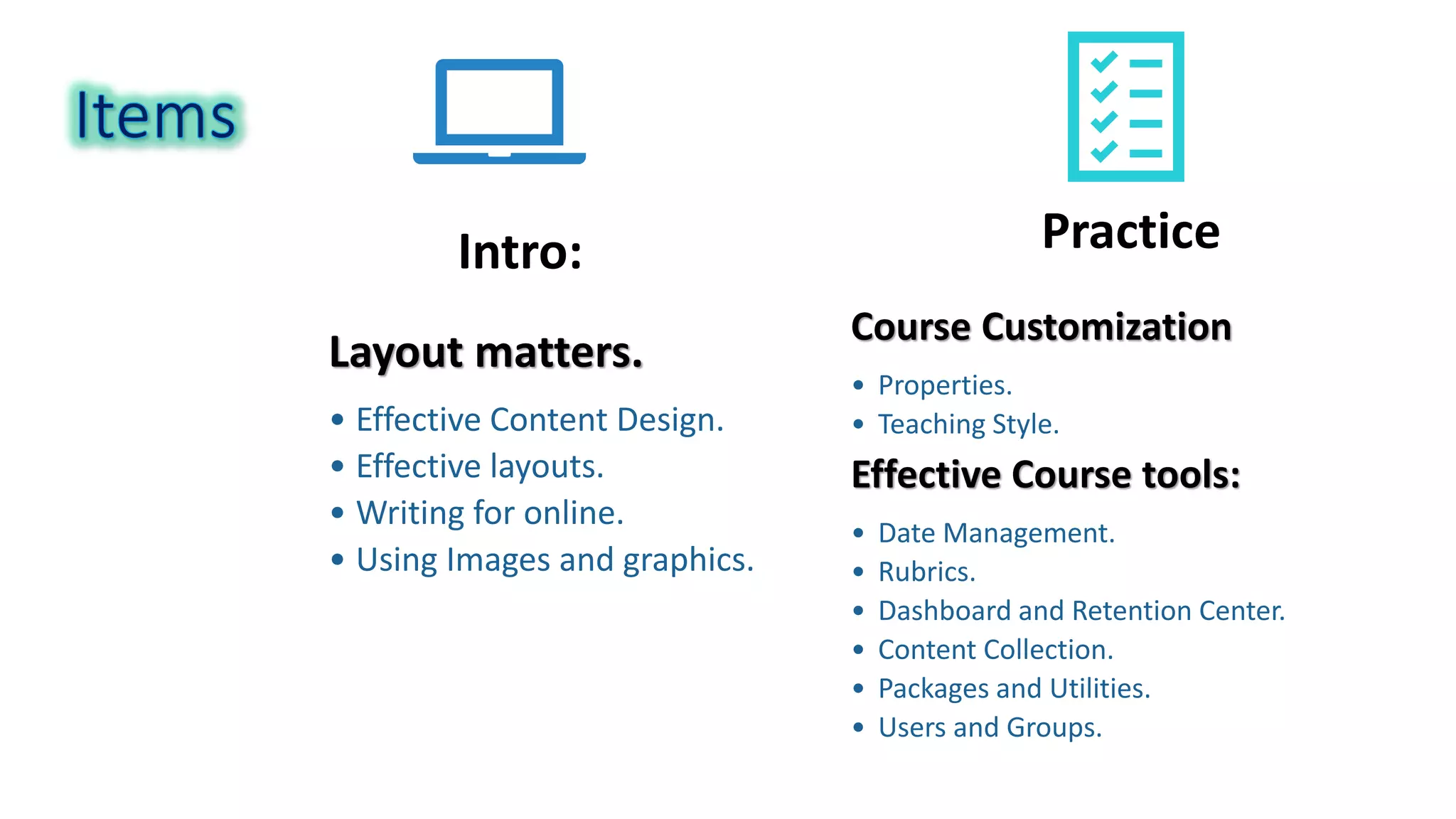 Blackboard Courses tools and layout | PDF