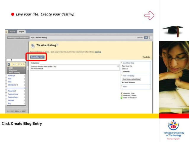 Blackboard training - Blog tool | PPT