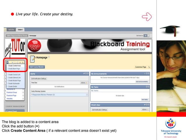 Blackboard training - Blog tool | PPT