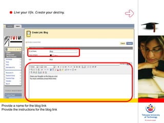Blackboard training - Blog tool | PPT