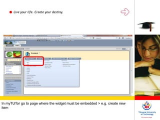 Blackboard training - Embedding a widget | PPT