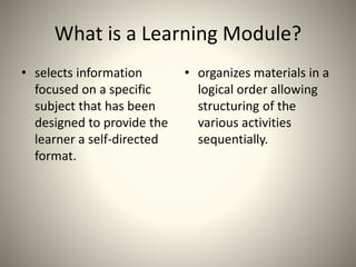 Blackboard training - Learning modules | PPTX