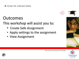 Blackboard training - SafeAssignment | PPT