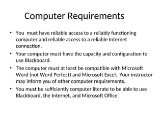 blackboard training tutorial. .ppt