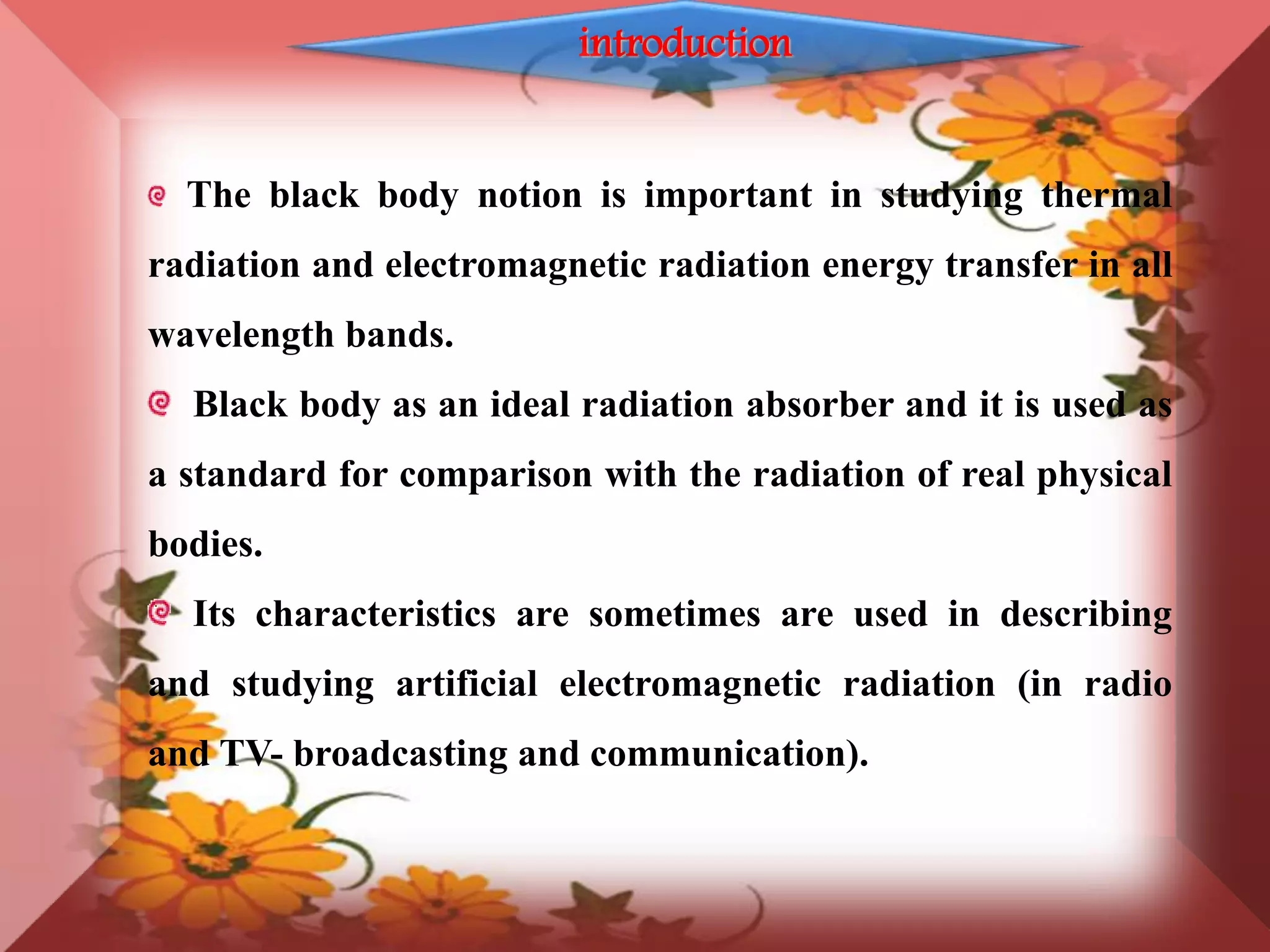 Black body radiation. | PPSX