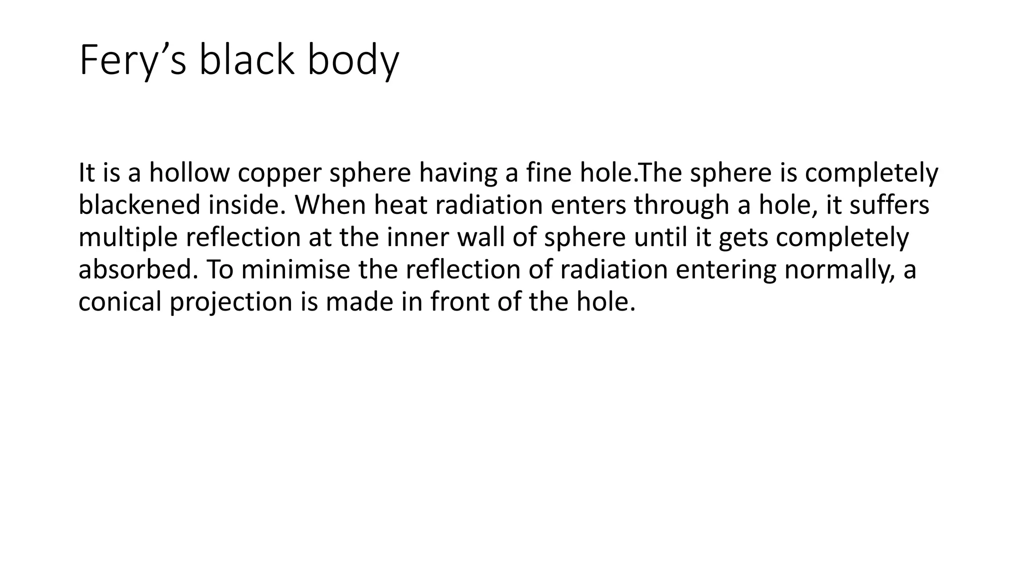 Blackbody radiation | PPTX