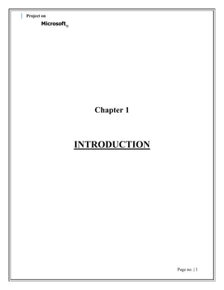 Project on Microsoft | PDF