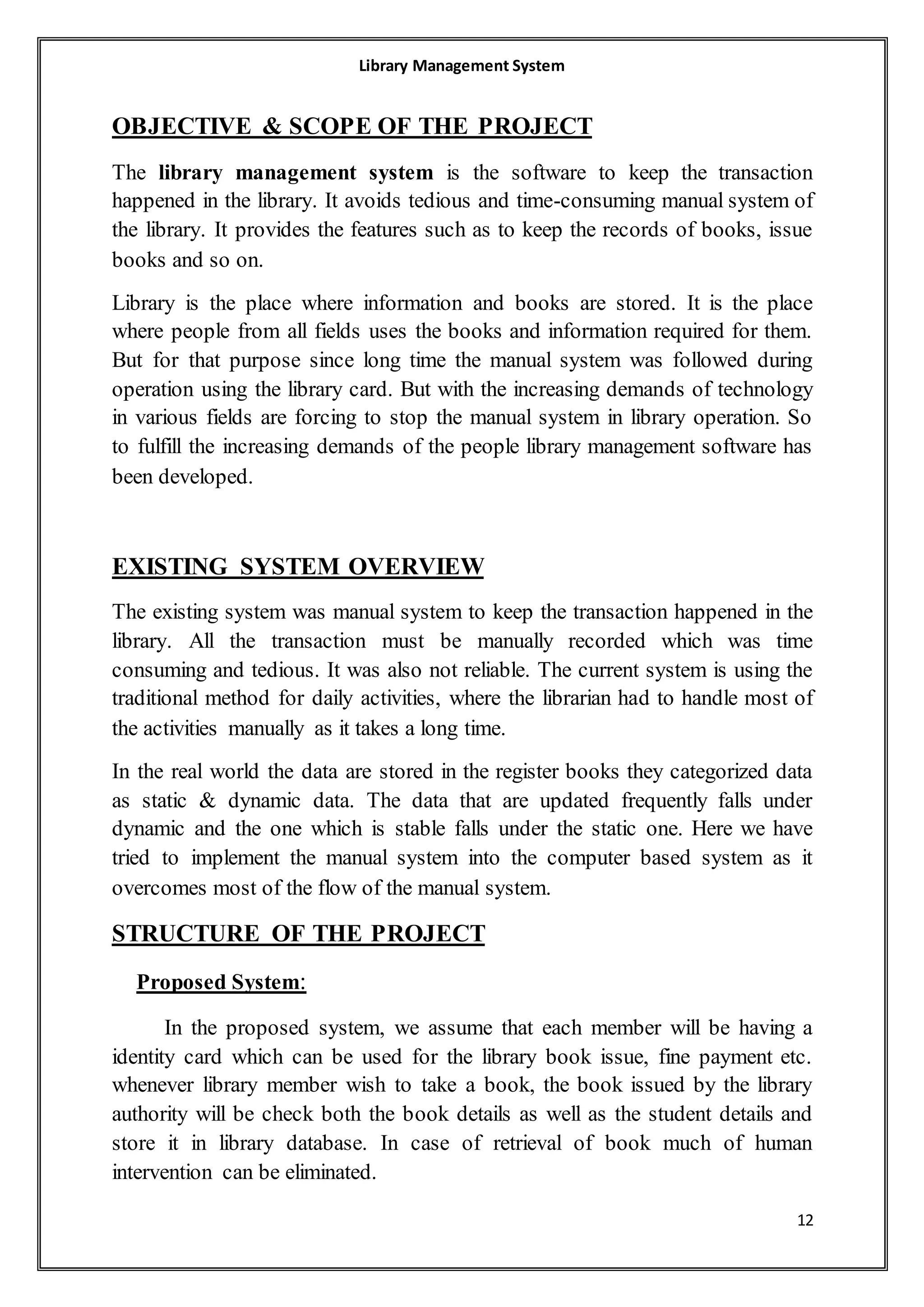Library Management System Project In Php With Blackbook And Source Code Pdf