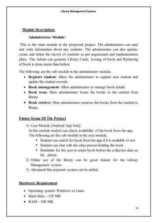 Library Management System Project in PHP with BlackBook & Source Code | DOCX