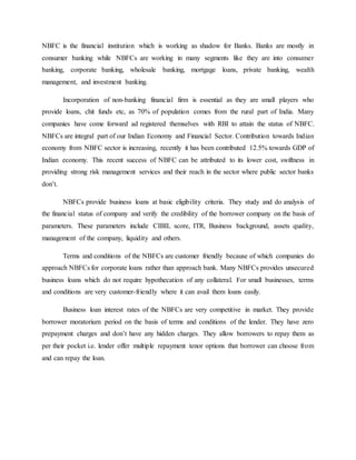 NBFC Sector and understanding or risk management model credit ...