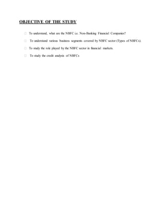 NBFC Sector and understanding or risk management model credit ...