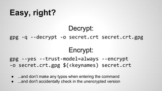 The BlackBox Project: Safely store secrets in Git/Mercurial (originally for Puppet) | PDF