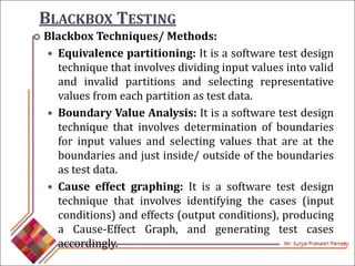 Black box and white box testing | PPT