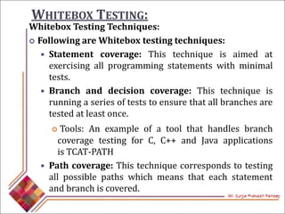 Black box and white box testing | PPT