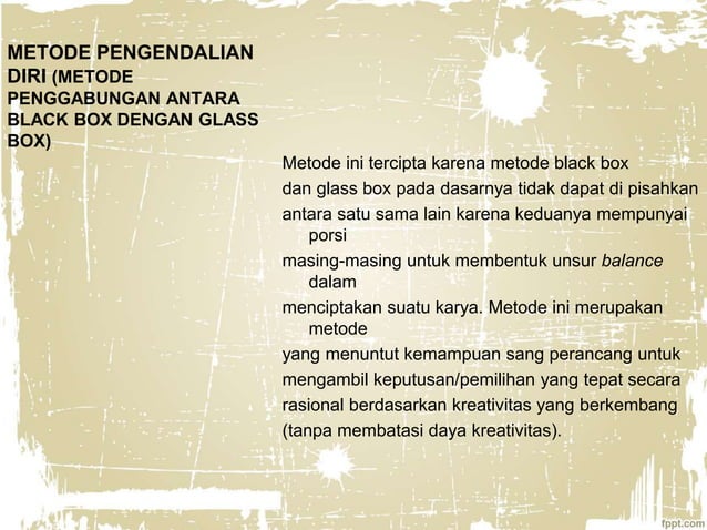 Black box dan glass box | PPTX
