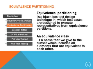 Black Box Test Design Techniques | PDF