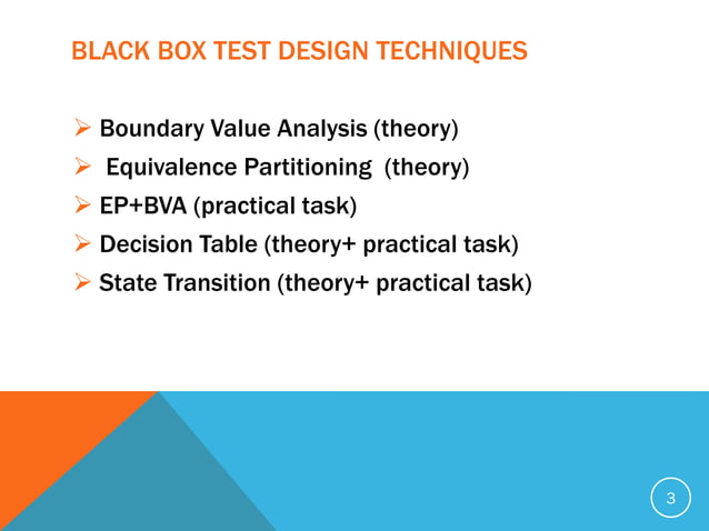 Black Box Test Design Techniques | PDF