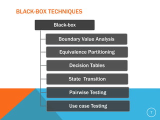 Black Box Test Design Techniques | PPT