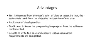 Black box testing techniques | PPT